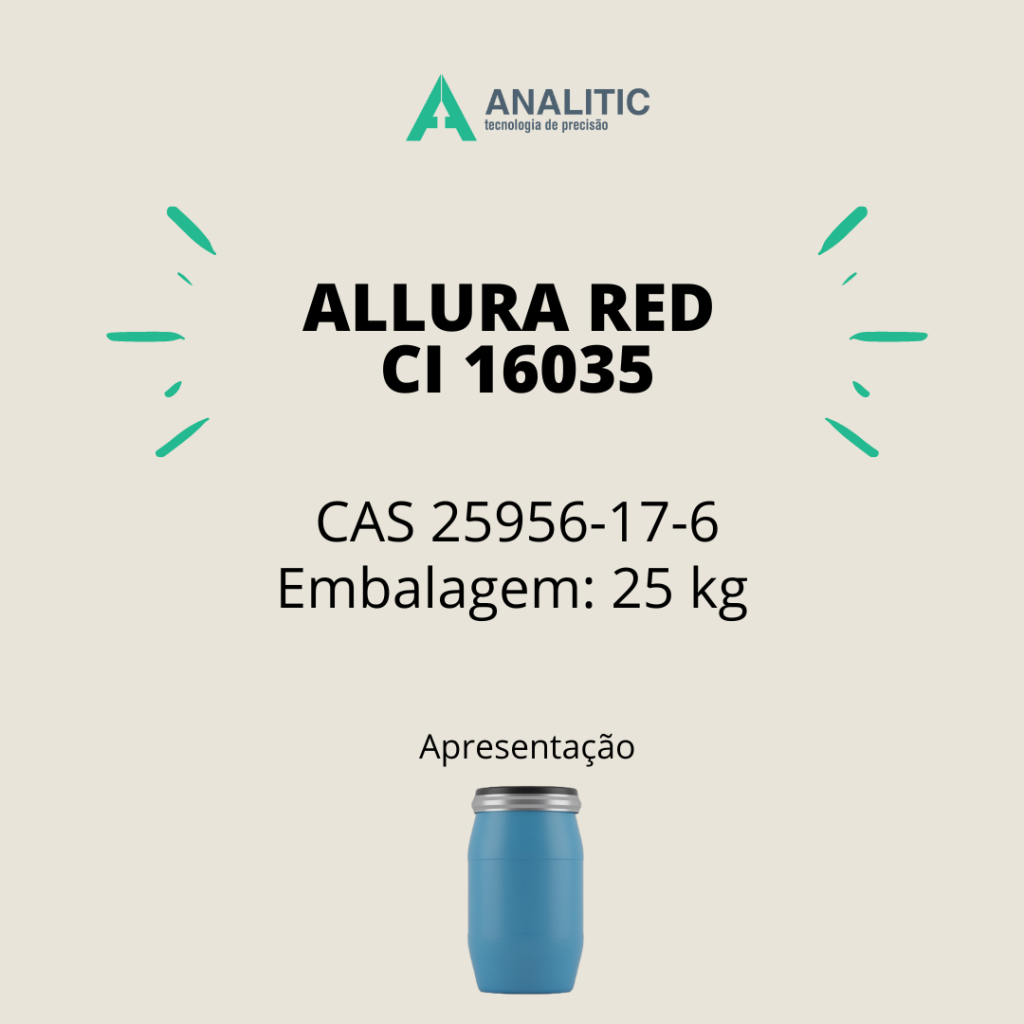 Allura Red CI 16035 25kg CAS [25956-17-6] – Analitic Insumos