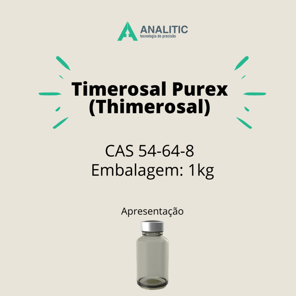 Timerosal Purex ( Thimerosal) 1kg CAS [54-64-8] – Analitic Insumos