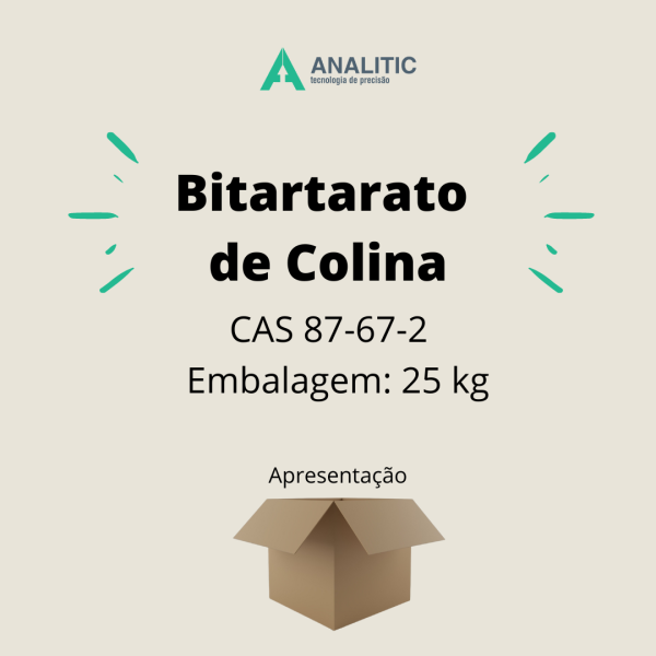 Bitartarato de Colina 25kg CAS [87-67-2] – Analitic Insumos